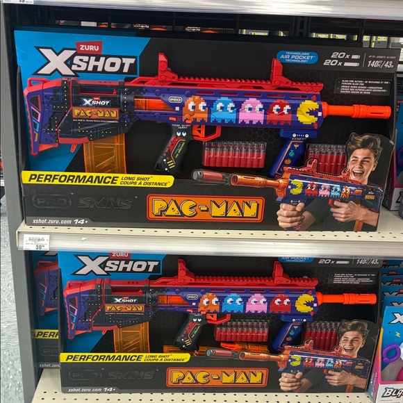 Zuru | Toys | Zuru Xshot Pacman Blaster Blue Red Yellow | Poshmark
